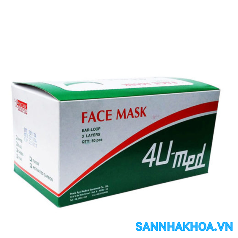 Mua Khẩu Trang Y Tế Face Mask 4U Med 3 Lớp ️ VAT đầy đủ