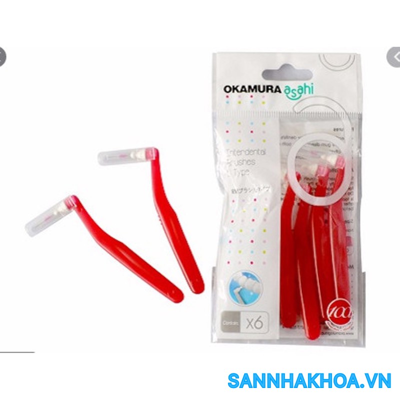Bàn Chải Kẽ Răng Okamura Asahi Dạng L - Hiệu Suất Cao