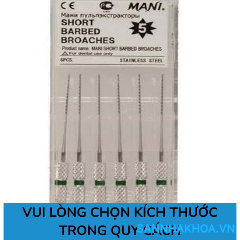 Trâm Gai Mani Barbed Broaches - Hiệu suất cao trong nha khoa