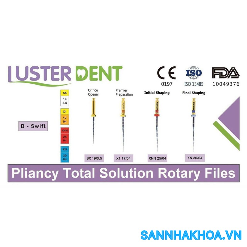 Mua Trâm Máy Dẻo Pliancy Total Solution Rotary Files – Lusterdent ️ VAT ...